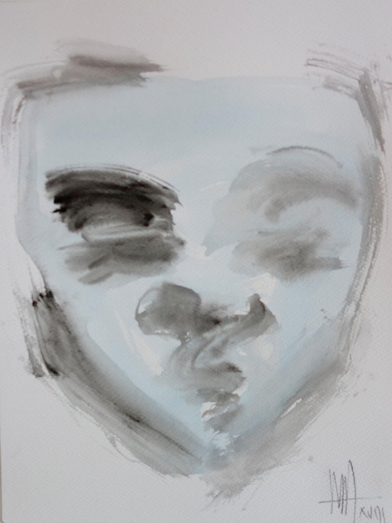 Marc Prat - Mask - Contemporary watercolor - Meditation p2 by Marc Prat ...