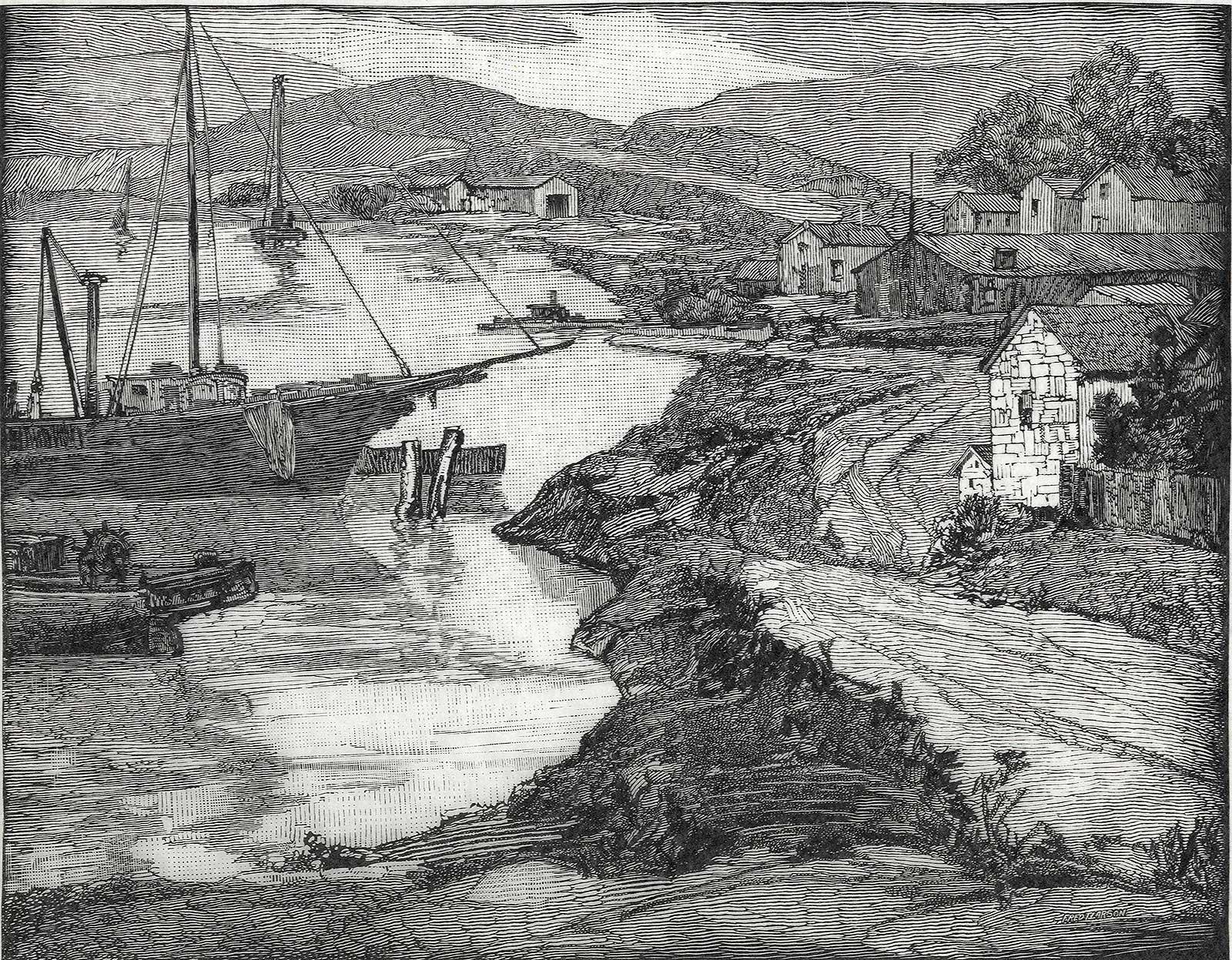 Fred Larson - Harbor at 1stDibs