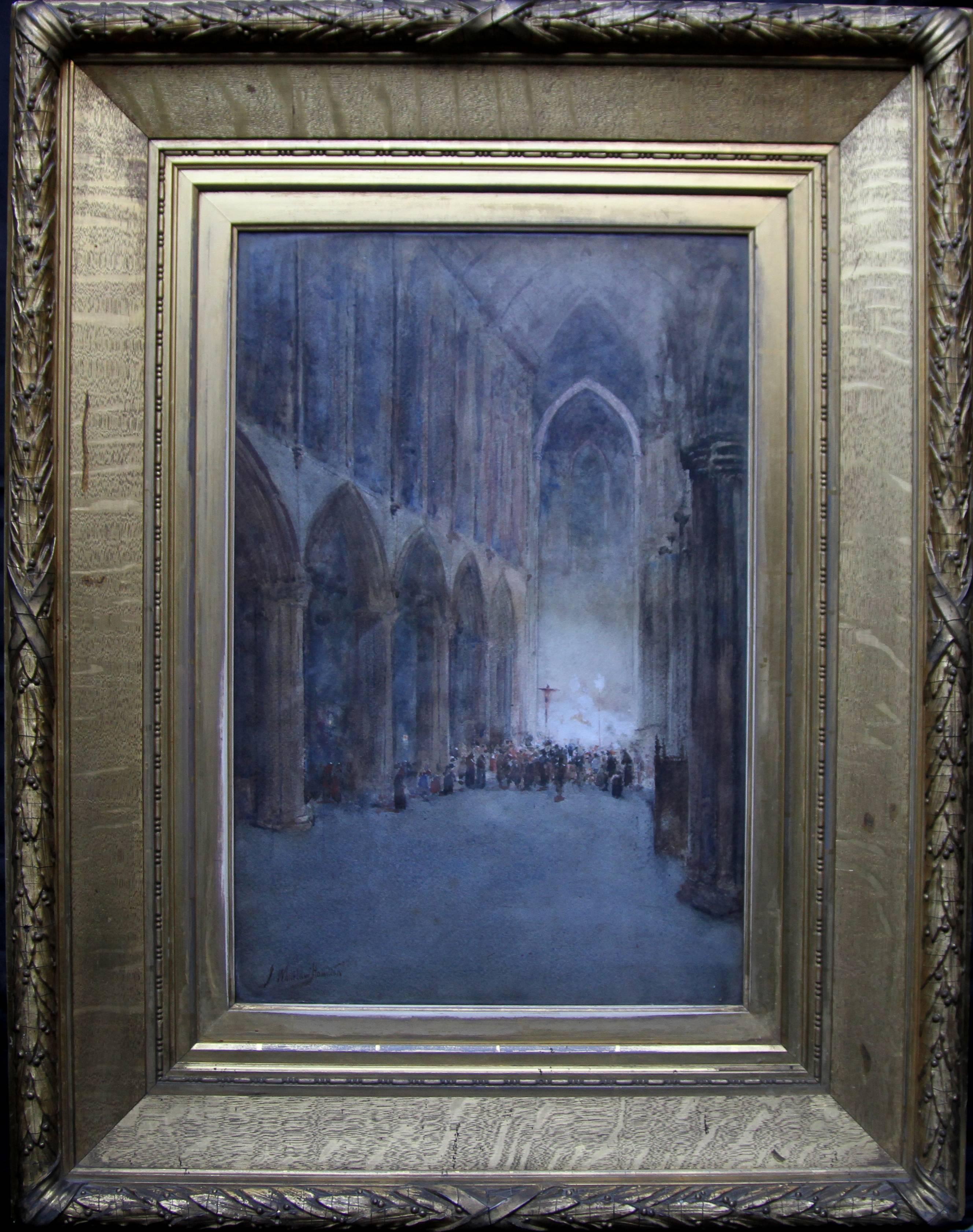 Herbert F. Finn - The Furnace - British art painting steel works ...