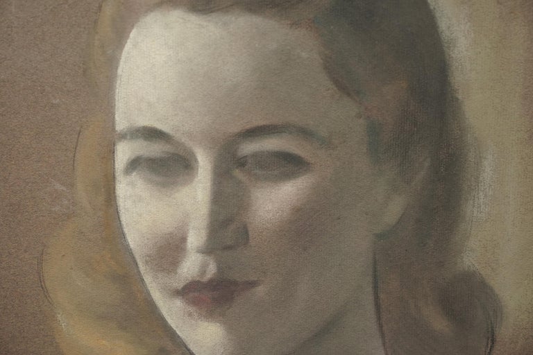 Jacob Kramer - Portrait of Grace - British 1920's art female chalk ...