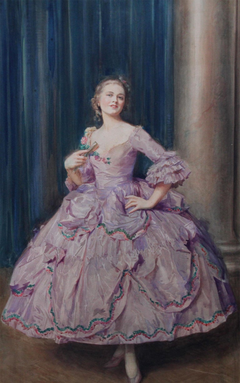 Albert Henry Collings - Portrait of an Actress - British art 1912 ...