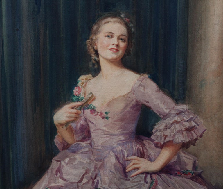 Albert Henry Collings - Portrait of an Actress - British art 1912 ...