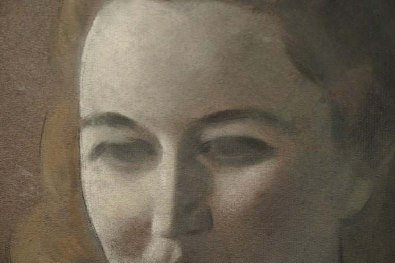 Jacob Kramer - Portrait of Grace - British 1920's art female chalk ...