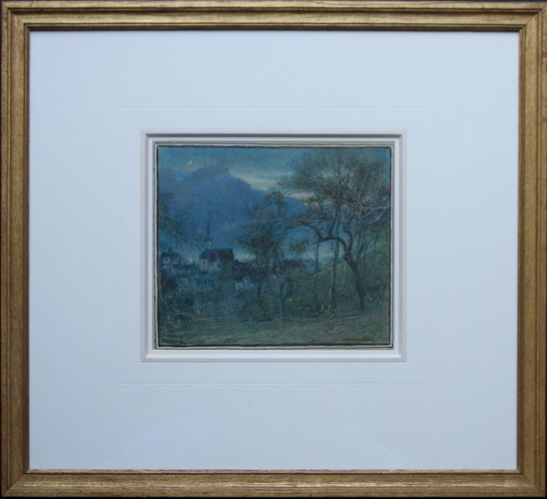 Albert Goodwin - Nocturne Altdorf - British artist 20's watercolour ...