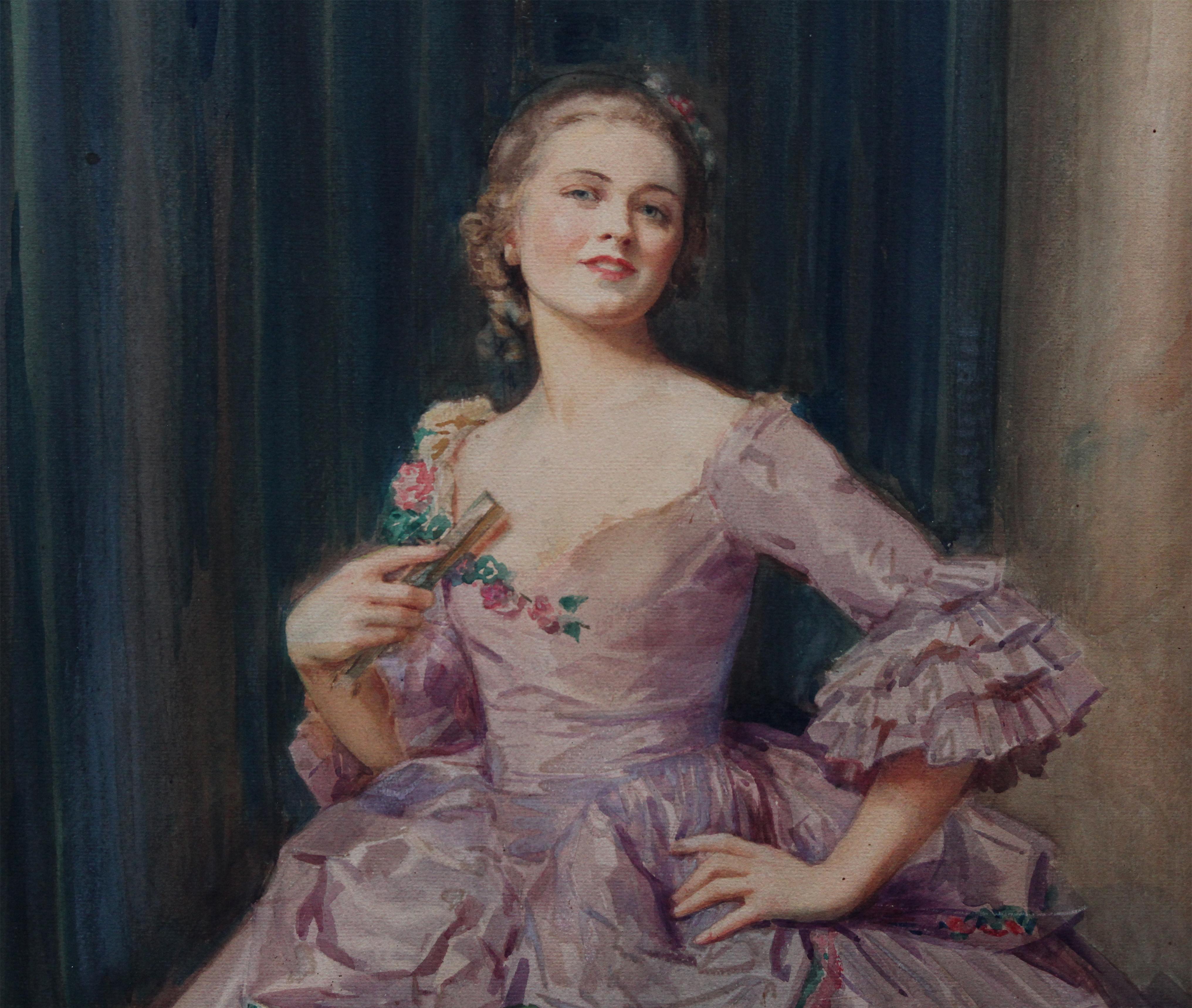 Albert Henry Collings - Portrait of an Actress - British art 1912 ...