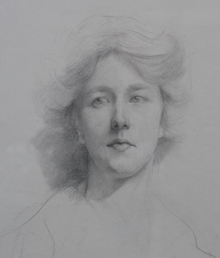 Estella Canziani - Self Portrait - British Italian art Edwardian pencil ...