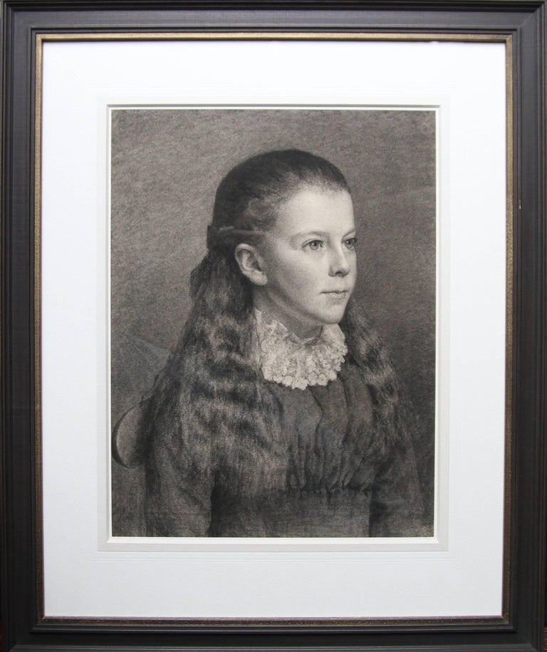 Unknown - Portrait of Young Girl Victorian British Pre-Raphaelite ...
