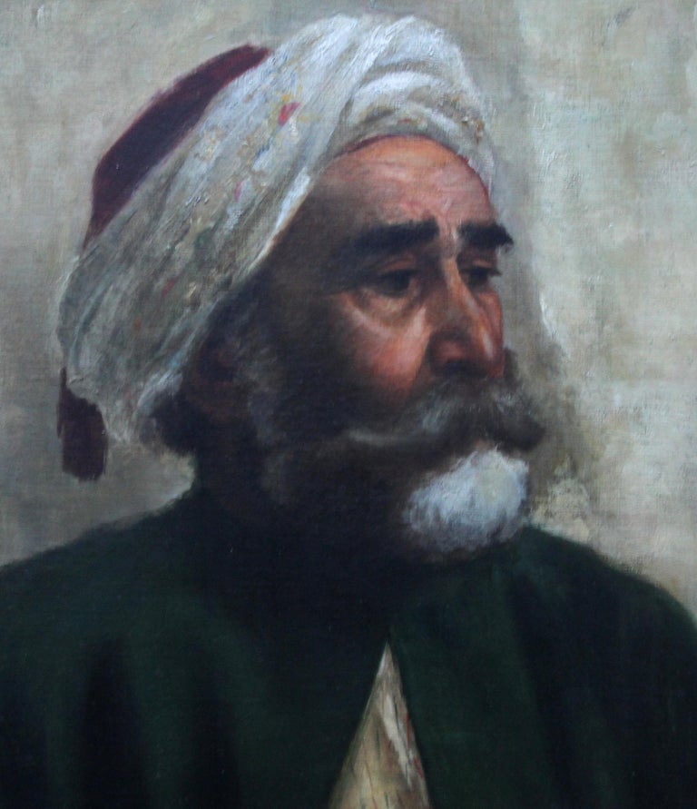 Turkish School - Portrait of an Oriental Man - Arab Head - Orientalist ...
