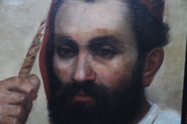 Turkish School - Portrait of an Oriental Man - Arab Head - 19thC ...