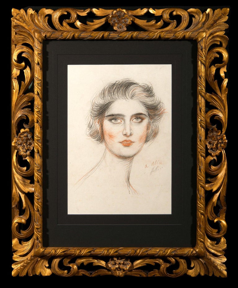 Paul César Helleu - Portrait of a Young Woman For Sale at 1stDibs