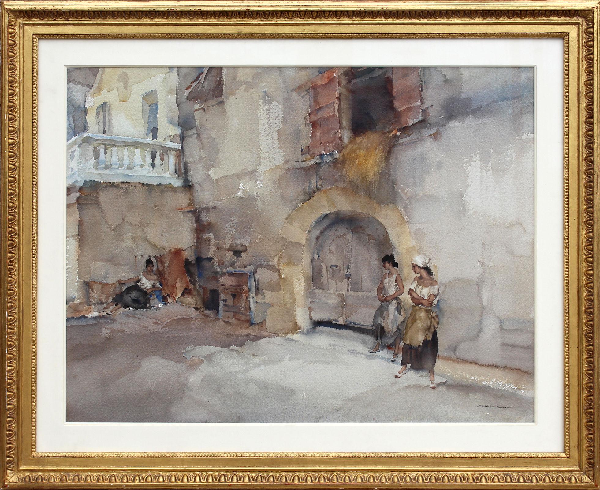William Russell Flint - A Farm at Les Baux, Provence, Watercolor on ...