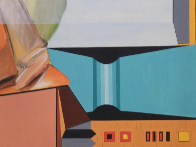 Mario Rossello - Abstract Cubist Painting by Mario Rossello Italy 1965 ...