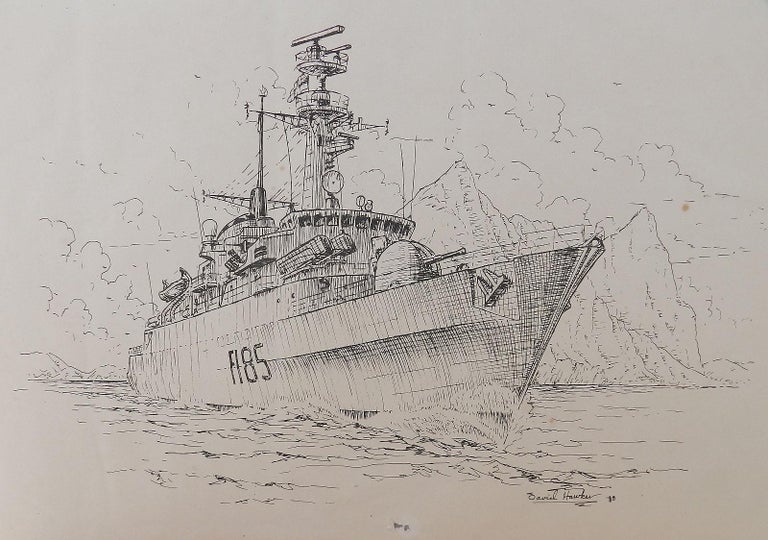 David Hacker – Gemälde-Tinte aus dem Kriegsschiff von David Hawker '80 ...