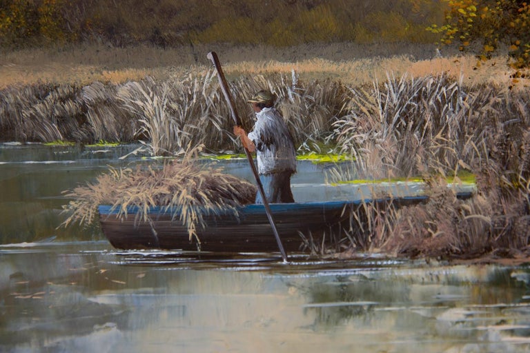 Unknown - Noel Ripley (b.1944) - 20th Century Oil, River Landscape with ...