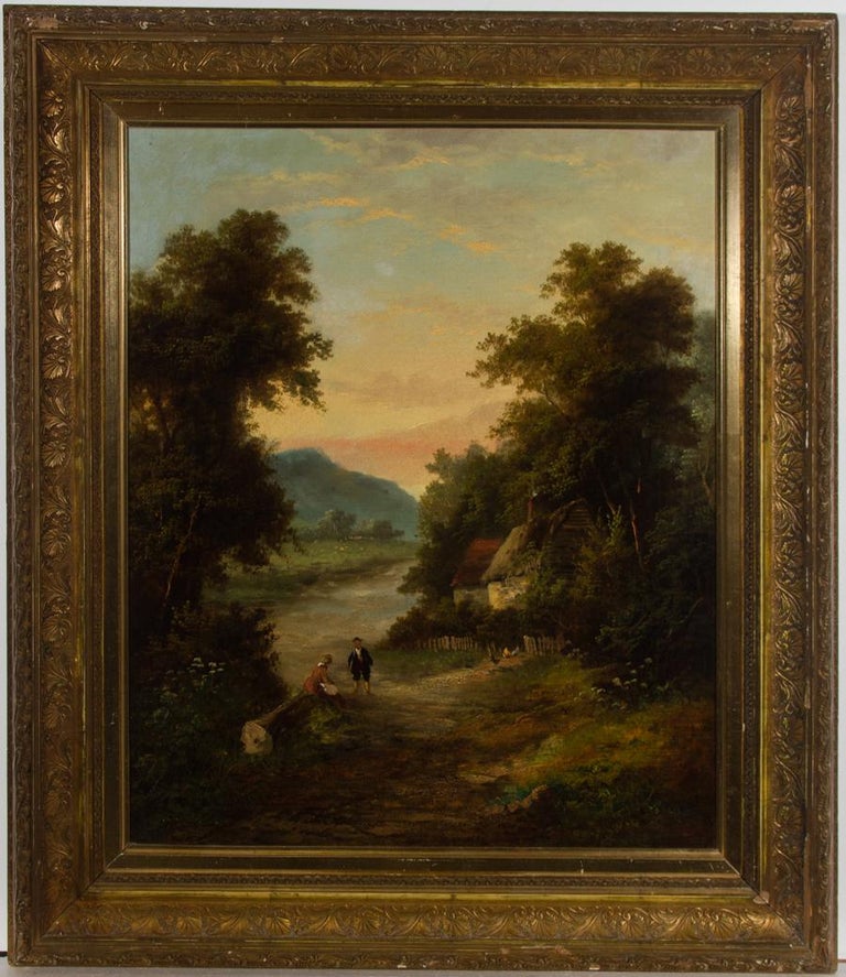J. Walton - J. Walton - Framed Mid 19th Century Oil, Country Woodland ...