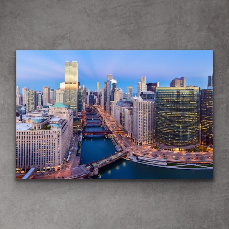 Scott F. - Chicago River Bend, Original Photography, Giclee on Metal ...