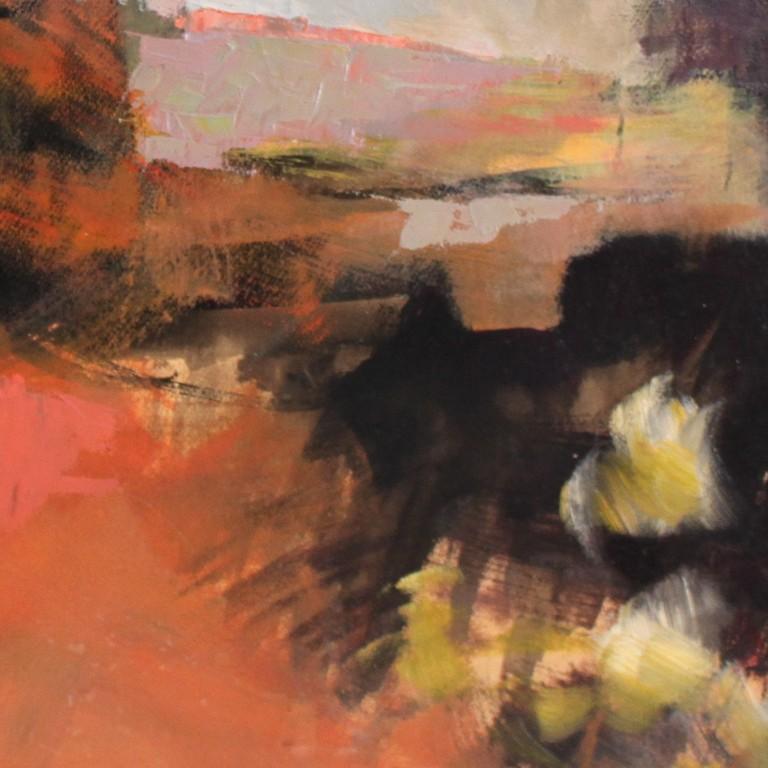 Jeffrey A. Dering - Desert Stallion, Landscape Impressionism, Oil ...