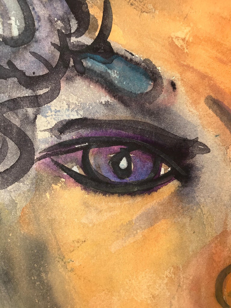 John Boyce - John Boyce (American 1938); Portrait 1; watercolor on ...