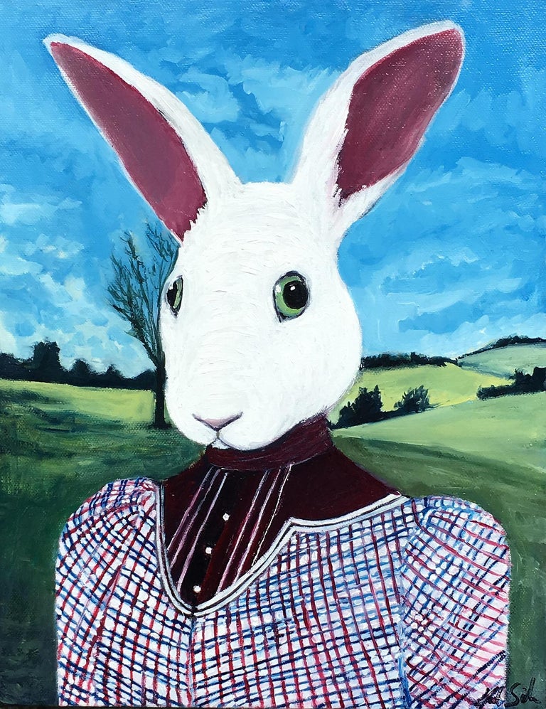 Kat Silver - Portrait of Lady Rabbit For Sale at 1stDibs