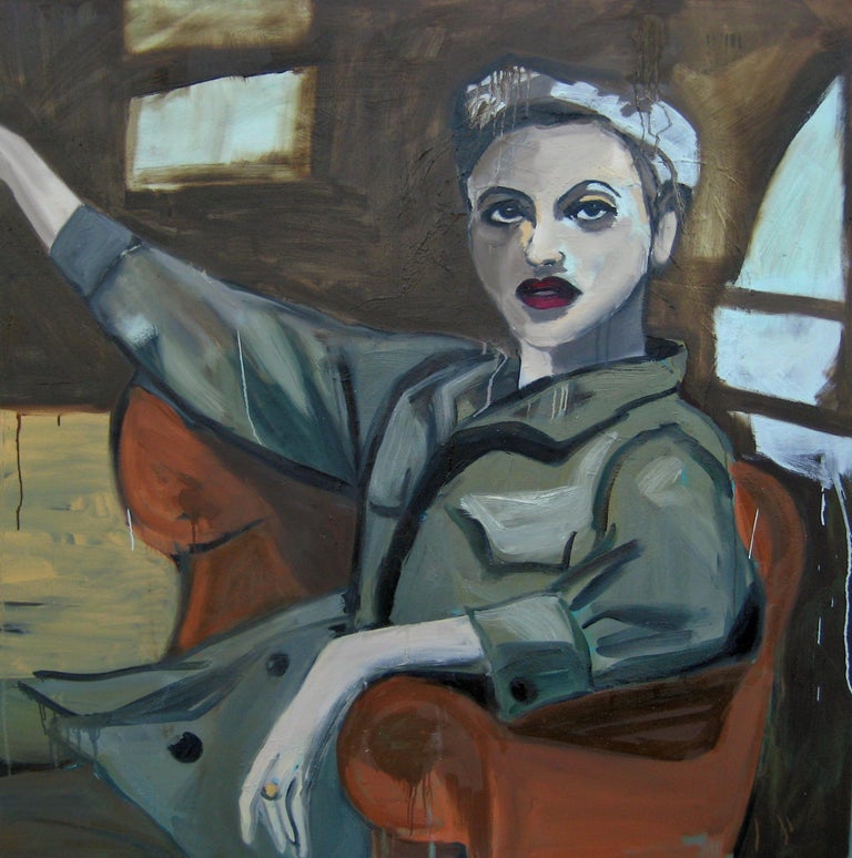 Malia Pettit - The Artist in Her Studio, Circa 1939 For Sale at 1stDibs