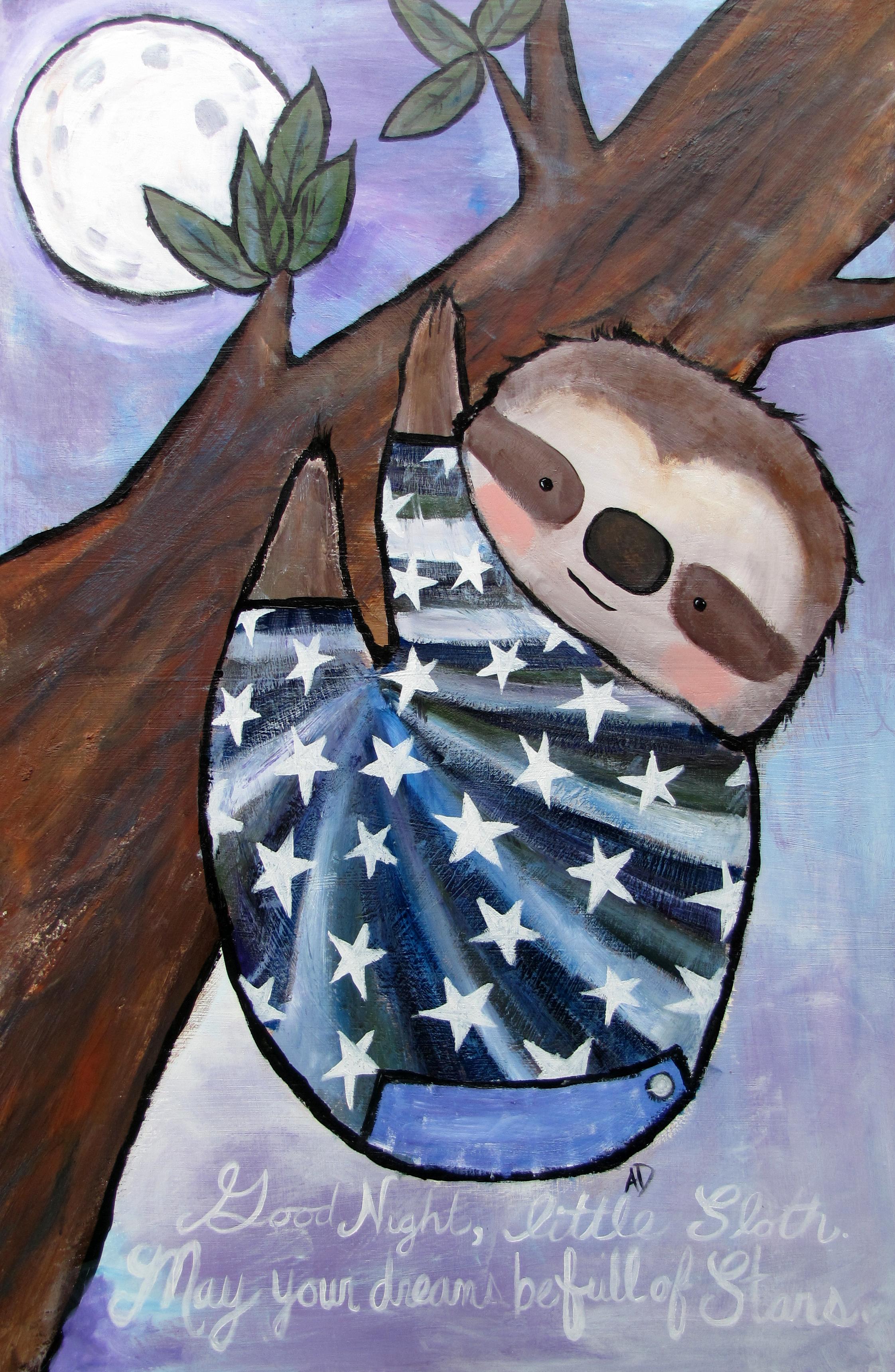 Andrea Doss - Good Night, Little Sloth For Sale at 1stDibs