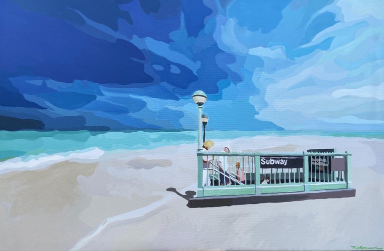 Keith Thomson - Beach St. Station, Original Painting at 1stDibs