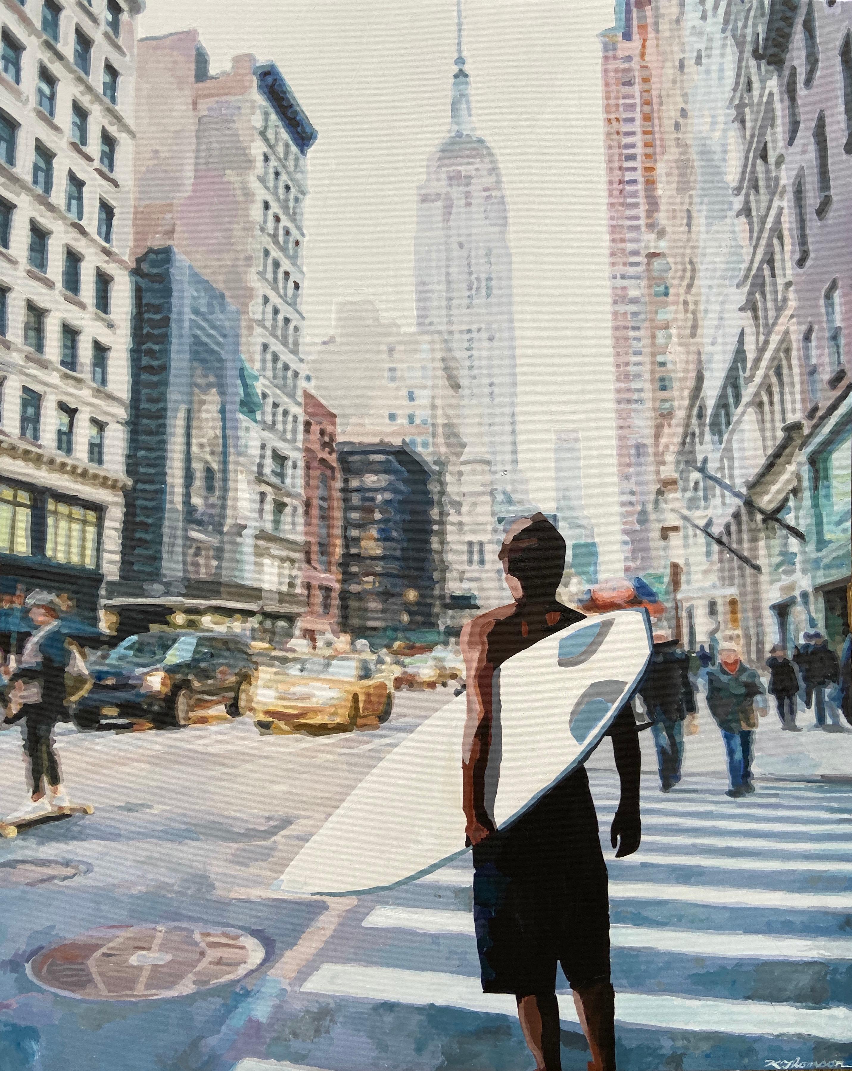 Keith Thomson - The Red-Nosed Runner, Original Painting For Sale at 1stdibs