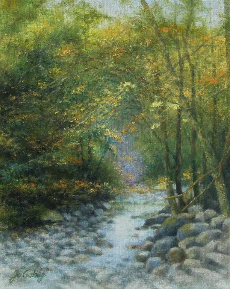 Jo Galang - Dance of the Golden Lights, Oil Painting For Sale at 1stDibs