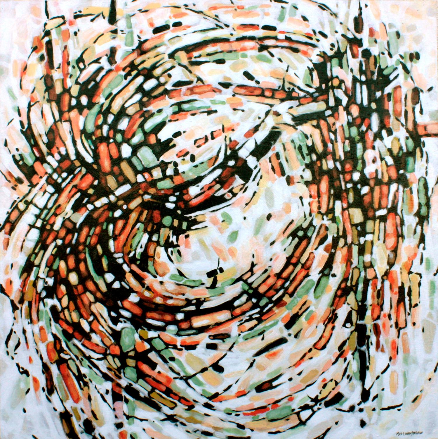 Marie-Eve Champagne - Fragmentation F, Abstract Painting For Sale at ...