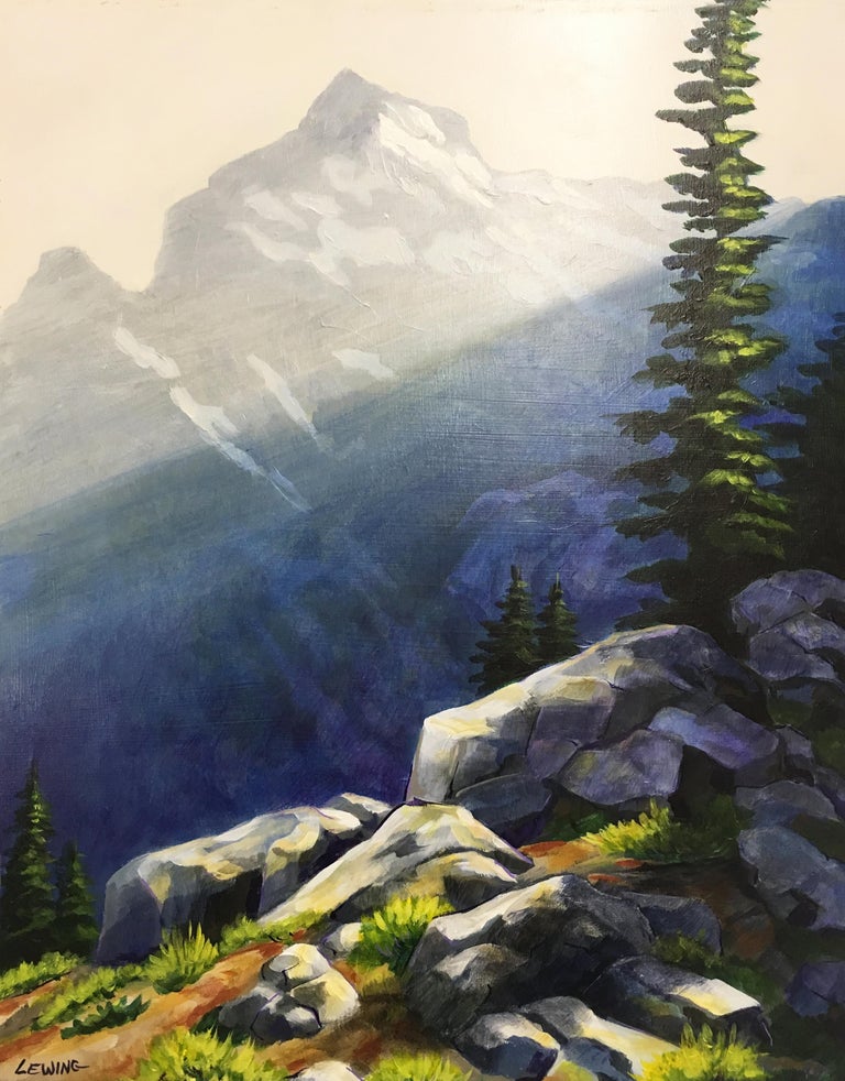 Paul Lewing - Cathedral Pass, Original Painting For Sale at 1stDibs