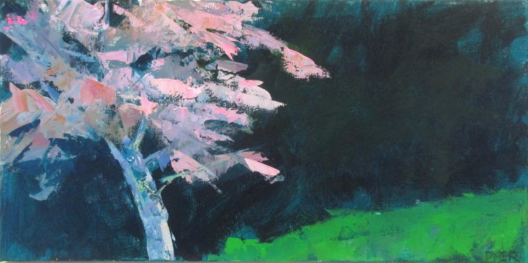 Janet Dyer - Pink and Green, Original Painting For Sale at 1stDibs