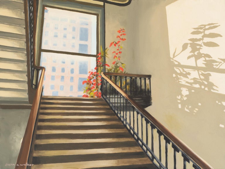 Susan Walker - The Stairway, Oil Painting For Sale at 1stDibs