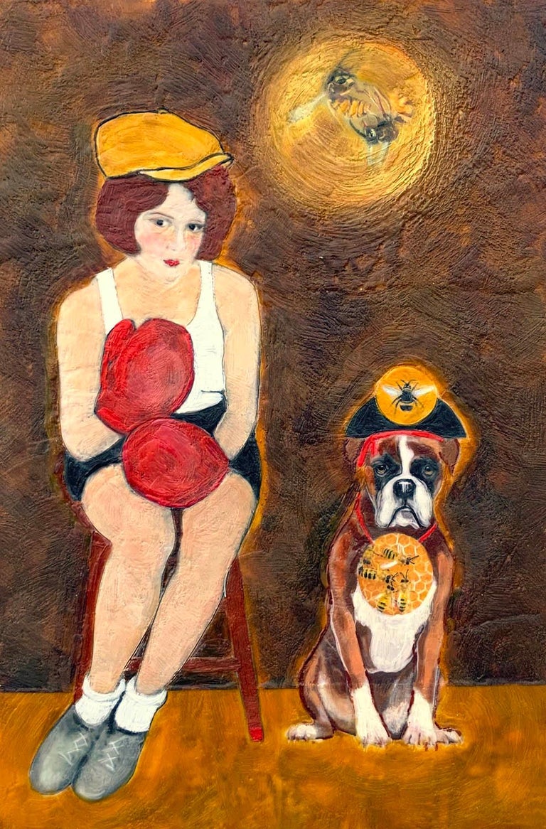Linda Benenati - The Contender and the Underdog, Original Painting For ...