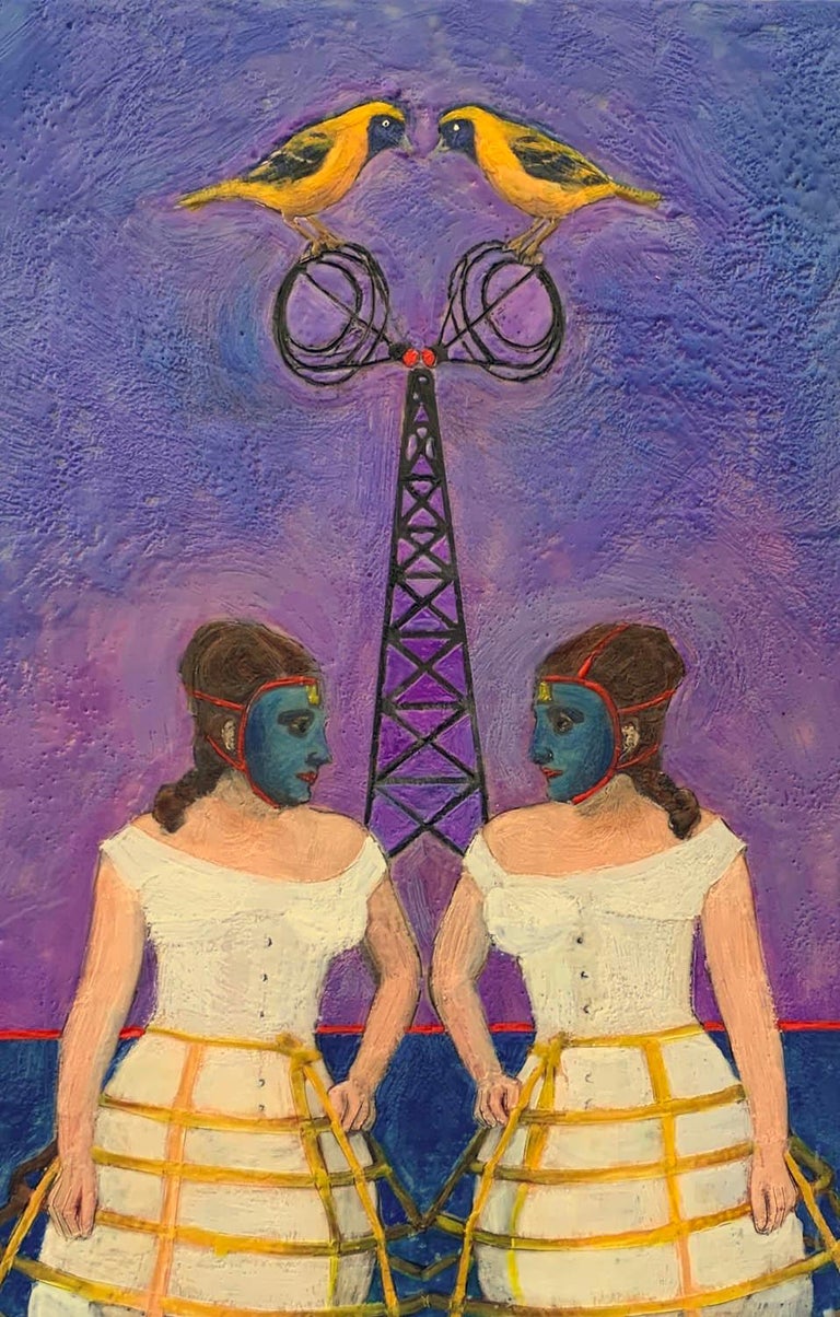 Linda Benenati - Mystery of the Blue Velvet Mask, Original Painting For ...