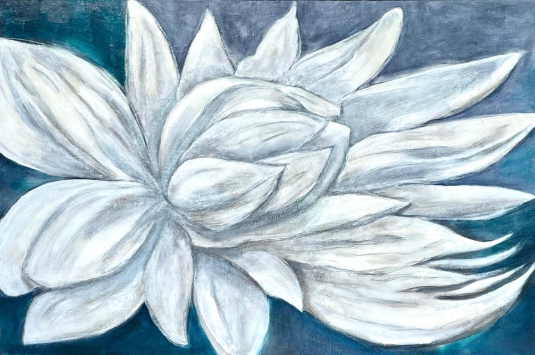 DL Watson - Blue Lotus, Original Painting For Sale at 1stDibs