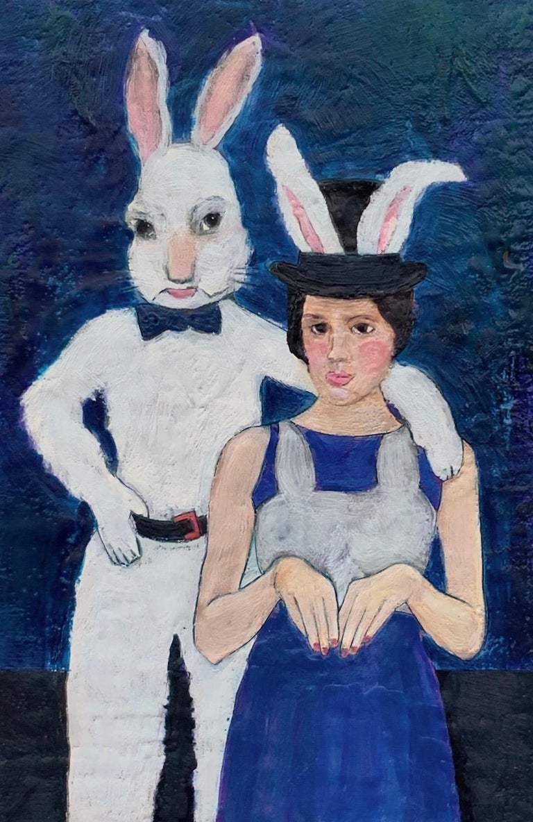 Linda Benenati - Her Friend Harvey, Original Painting For Sale at 1stDibs