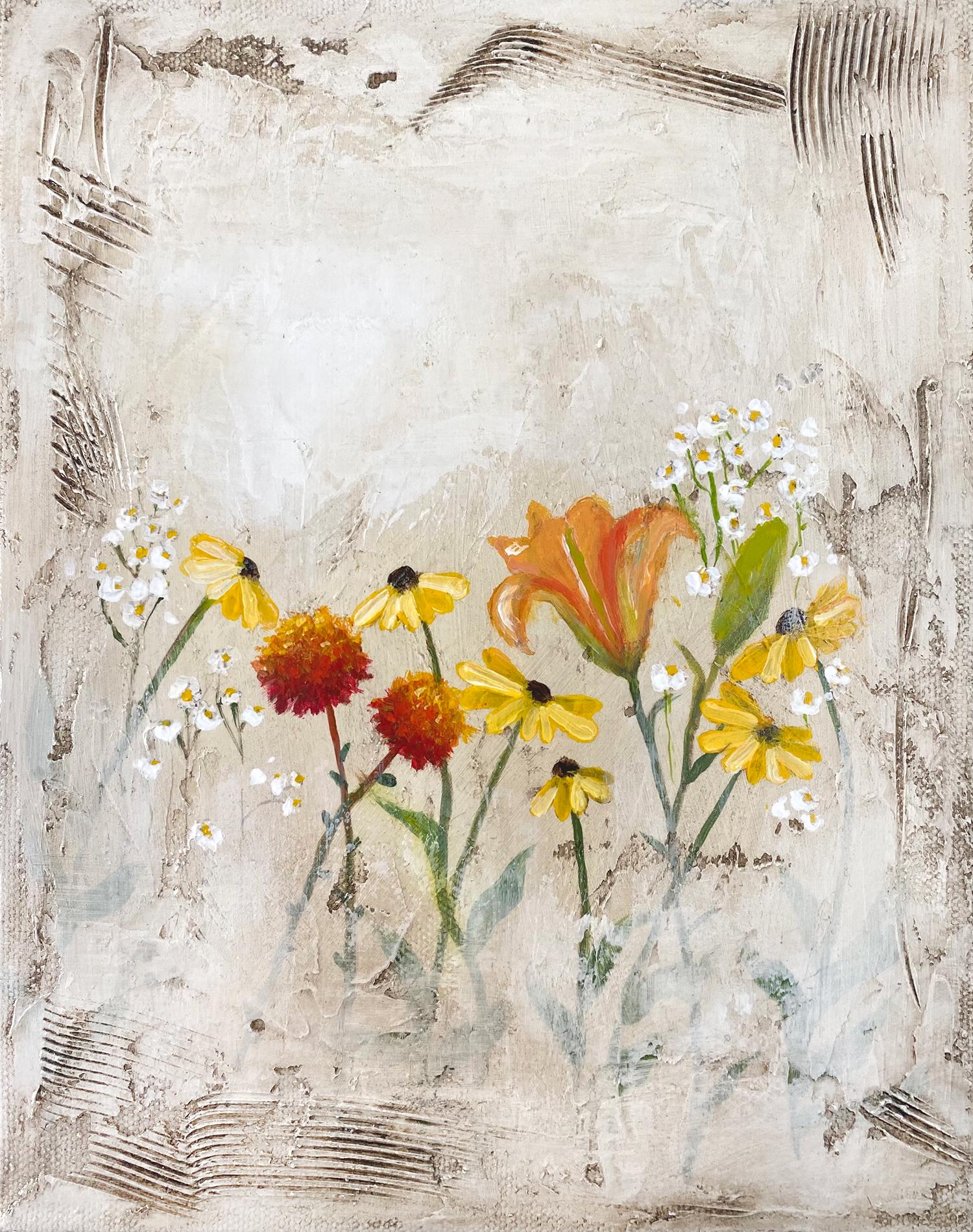 Drew Noel Marin - Winter Lake, Abstract Painting For Sale at 1stDibs