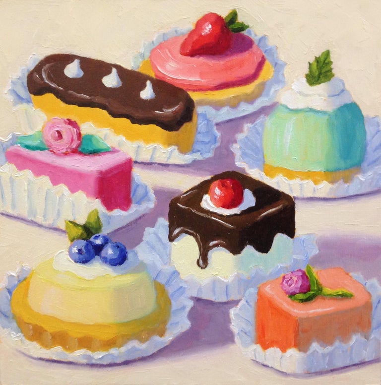 Pat Doherty - French Pastries, Oil Painting For Sale at 1stDibs