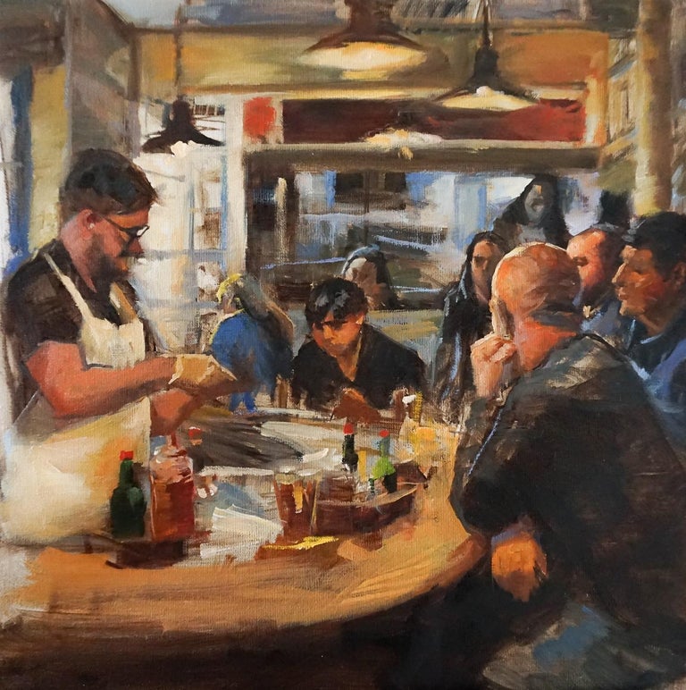 Jonelle Summerfield - Oyster Bar, Oil Painting at 1stDibs