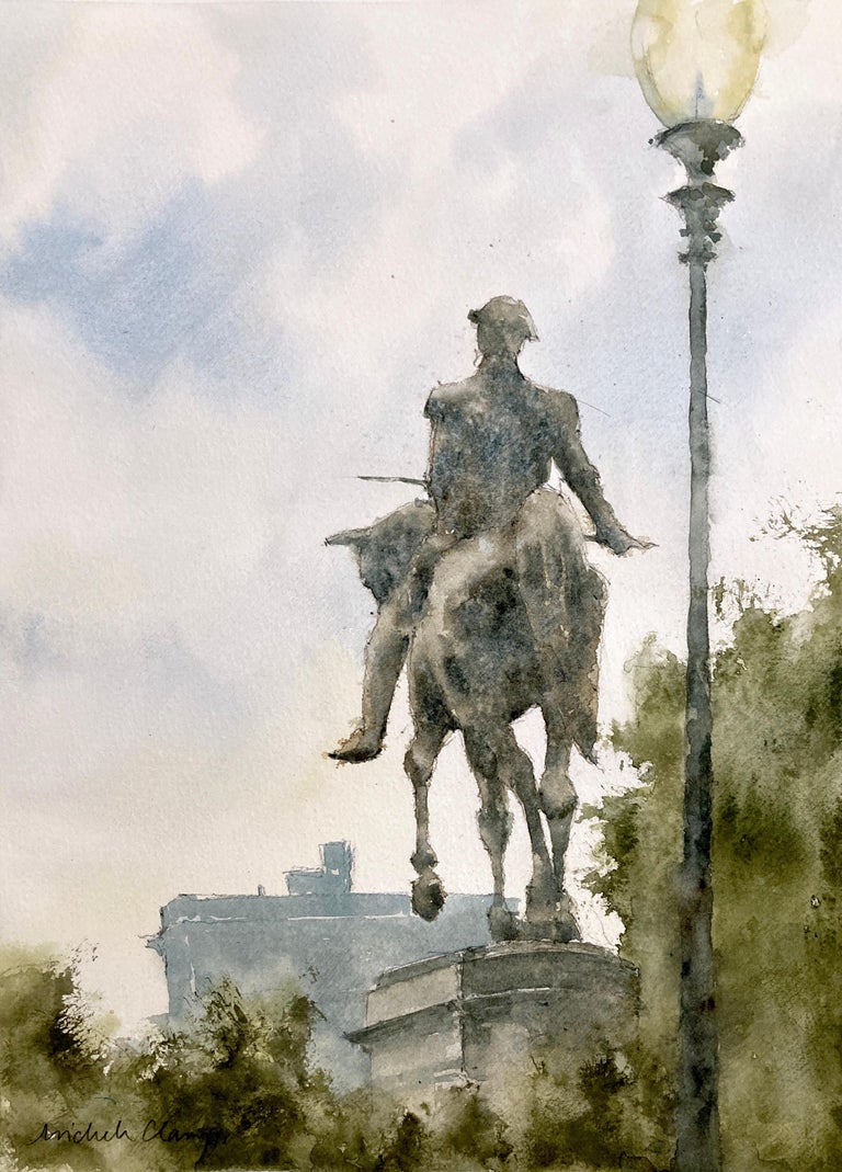 Michele Clamp - Boston Common, Original Painting For Sale at 1stDibs