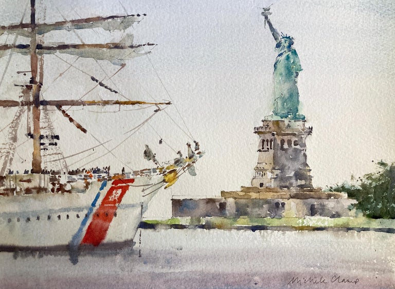 Michele Clamp - Statue of Liberty, Original Painting For Sale at 1stDibs