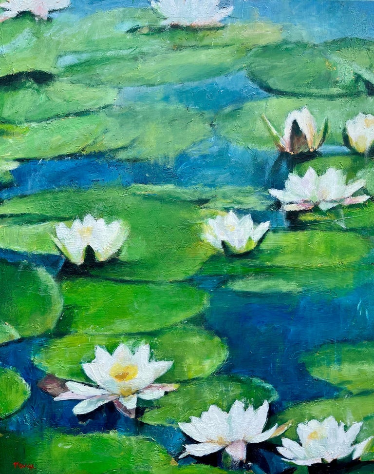 Nava Lundy - Floating, Original Painting For Sale at 1stDibs