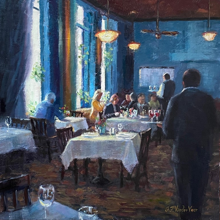 Faye Vander Veer - A Table by the Window, Oil Painting For Sale at 1stDibs