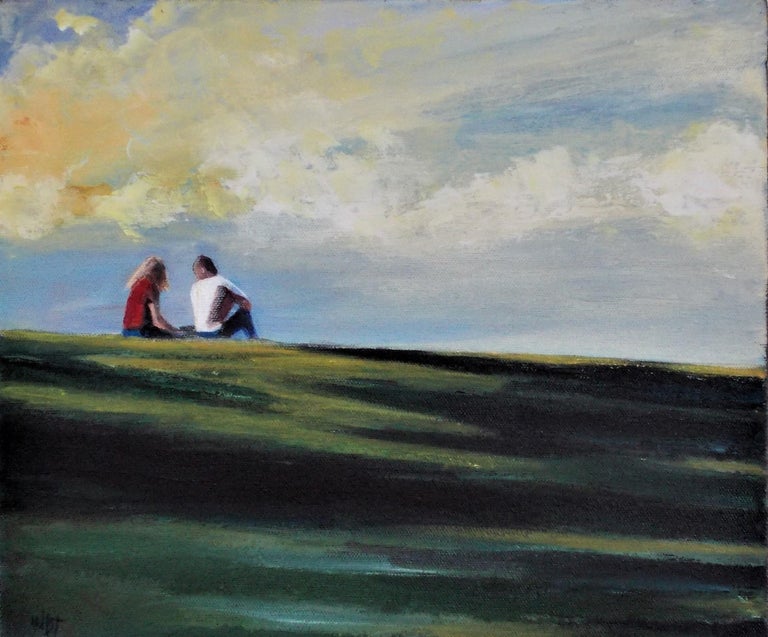 Benjamin Thomas - The Conversation, Original Painting For Sale at 1stDibs