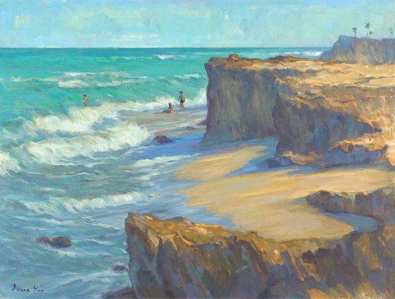 Aruna Rao - Rocky Shores, Oil Painting For Sale at 1stDibs
