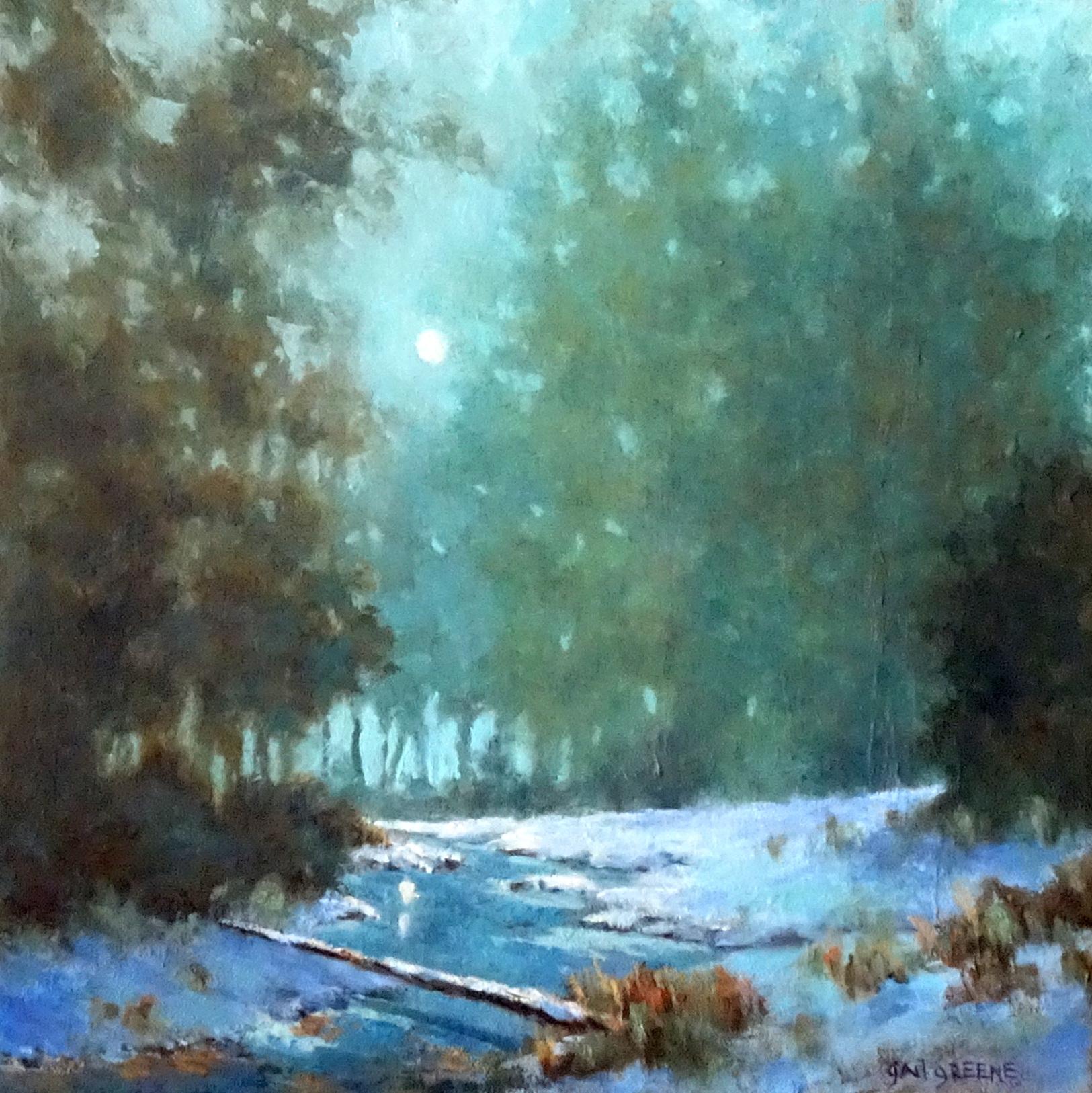 Gail Greene - New England Moonrise For Sale at 1stDibs