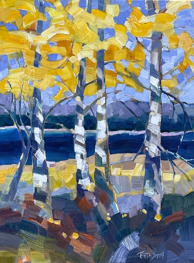 Teresa Smith - Birch Grove, Oil Painting For Sale at 1stDibs