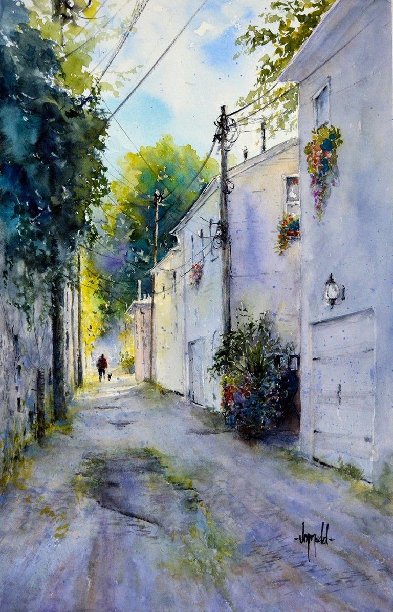 Judy Mudd - Cool Alley, Original Painting For Sale at 1stDibs