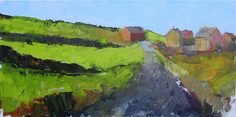 Janet Dyer - Farm, Cornwall, Original Painting For Sale at 1stDibs