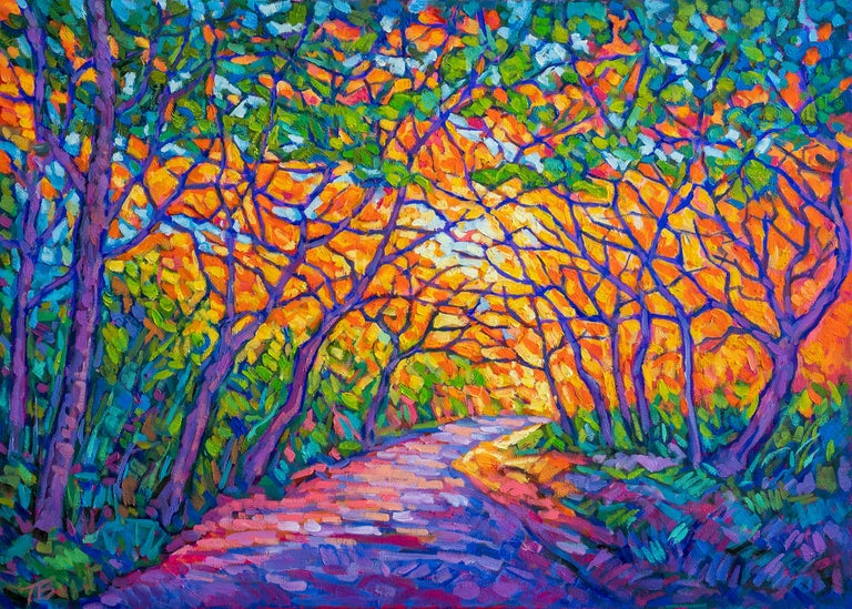 Tao Bai - Autumn Forest, Oil Painting For Sale at 1stDibs